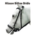 Large Western Leather Bitless Bitfree Bridle With Reins Black Hilason ...