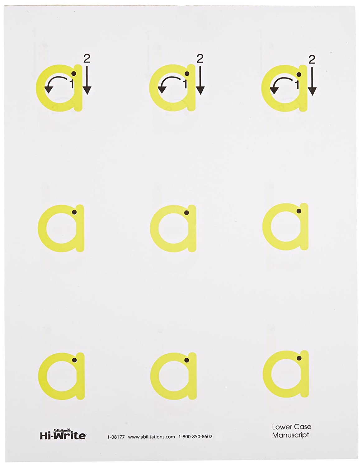 Abilitations Integrations Hi Write Lower Case Alphabet Paper - 104 Page ...