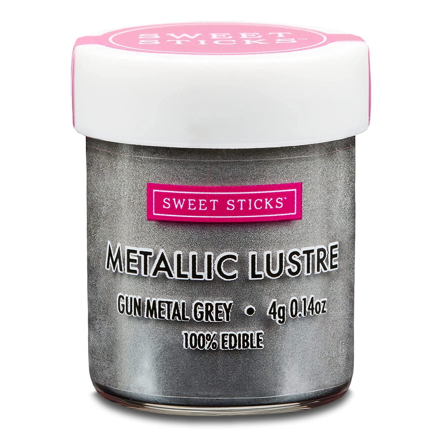 Sweet Sticks Metallic Luster Dust Color Powder, 4 Grams Gun Metal Grey ...