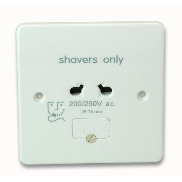 MK - Logic Plus Single Voltage Shaver Socket, White - Walmart.com
