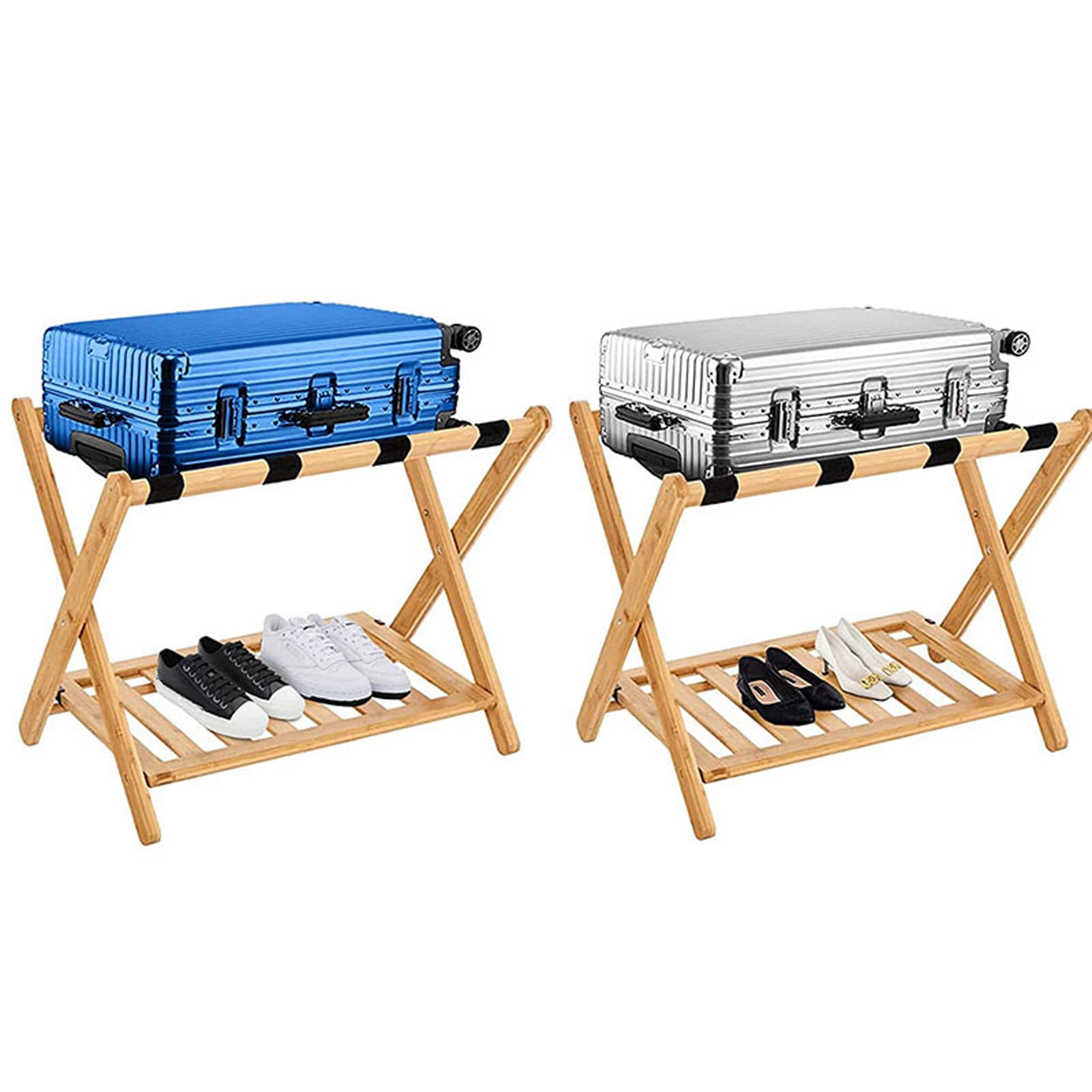 Click here for Fyydes Folding Luggage Rack  Durable Bamboo Foldin... prices