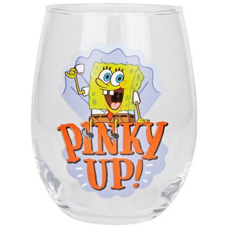SpongeBob SquarePants Pinky Up Shell 20 Ounce Stemless Wine Glass ...