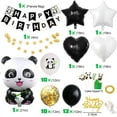 YANSION Panda Party Decorations for Kids, Panda Birthday Decorations ...