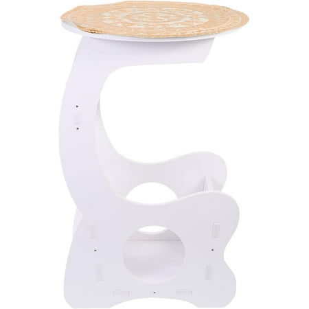 Small Round Table Nightstand Desk: Modern Coffee Table for Garden ...