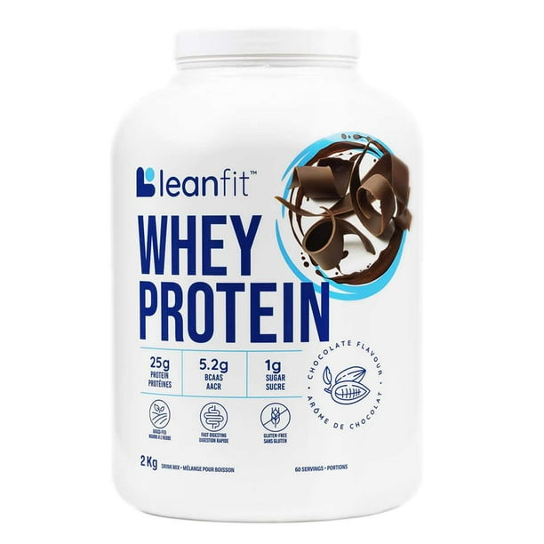 LeanFit Naturals Whey Protein Powder, Chocolate, 2 kg - Walmart.ca