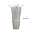 9 inch Tall Galvanized Flower Bucket, Farmhouse French Flower Bucket ...