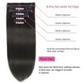 10-26 Inch Clip in Human Hair Extensions 120g 8Pcs Brazilian Remy Hair ...