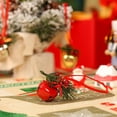 30PCS Christmas Bells, Jingle Bells with Holly Leaves Berries for Craft ...