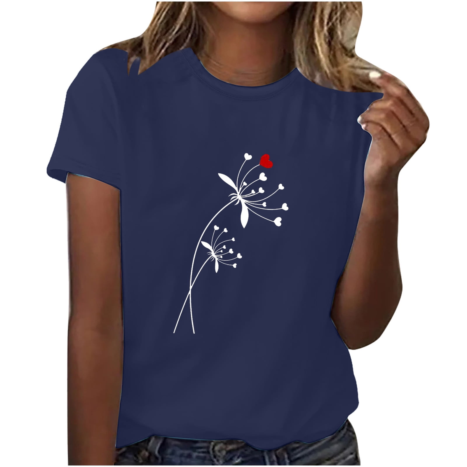 Click here for Yievot Womens Shirts Fashion Short Sleeve Round Ne... prices