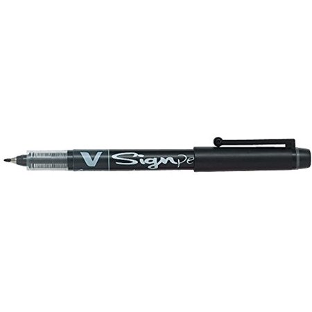Pilot V Sign Pen Liquid Ink 2.0 mm Tip - Black, Box of 12 - Walmart.ca