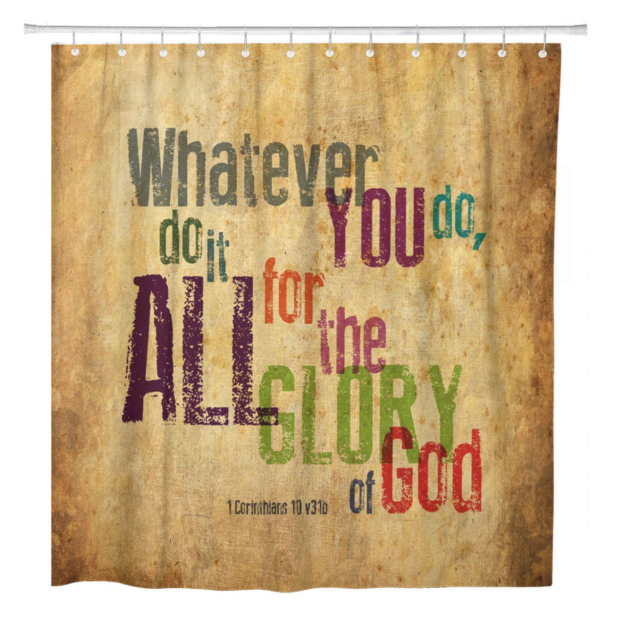 CYNLON Vintage Bible Verse Scripture Whatever You Do It Bathroom ...