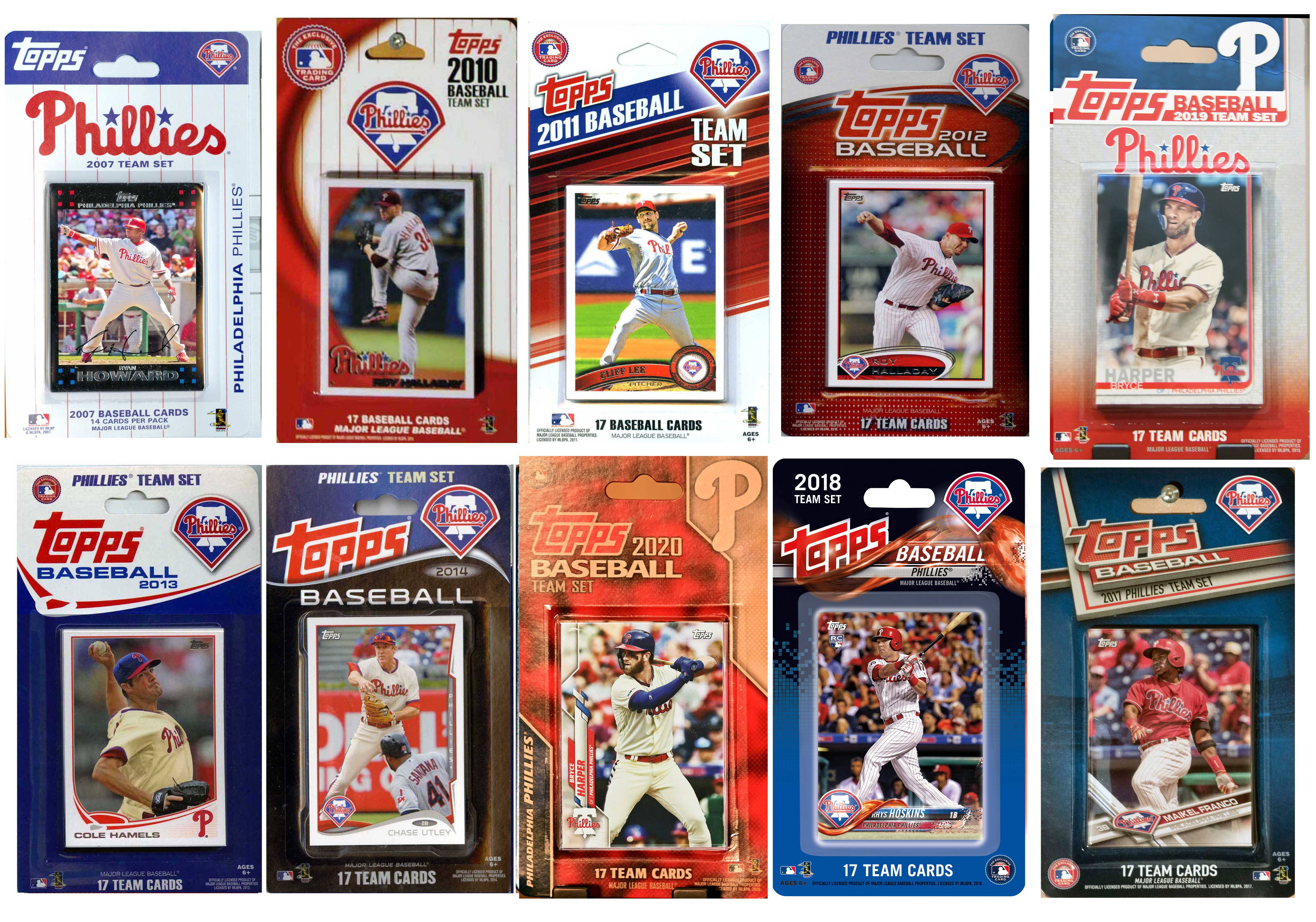 MLB Philadelphia Phillies 10 Different Licensed Trading Card Team Sets ...