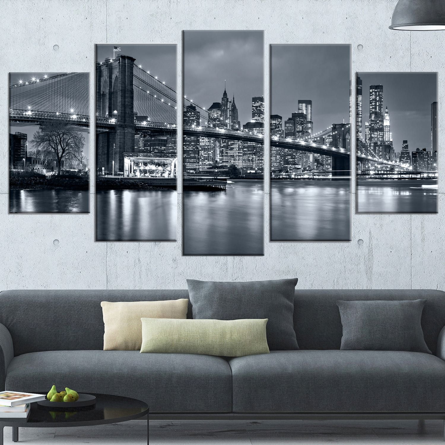 Click here for Designart Design Art Panorama New York City At Nig... prices