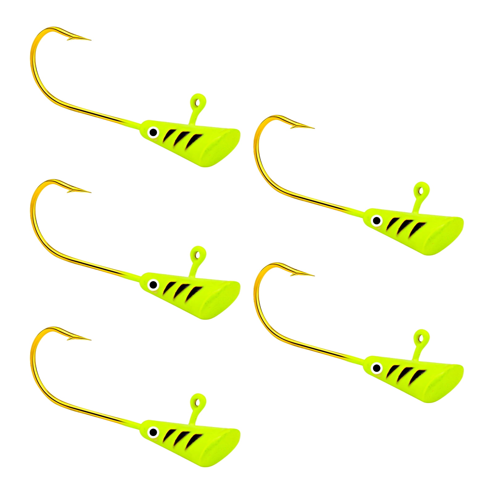 UDIYO 5Pcs/Set Jig Head Hook Sharp Bright Color Strong Penetration ...
