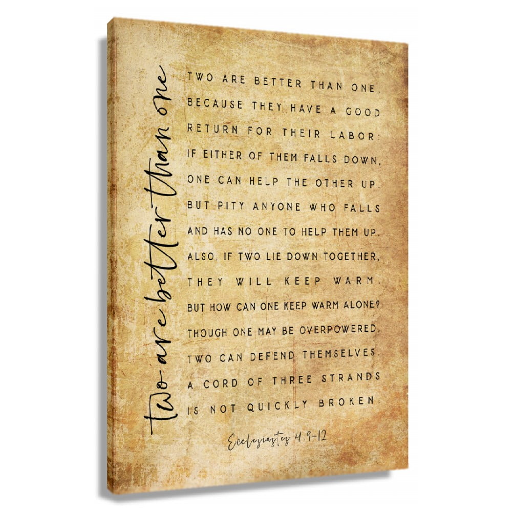Bible Verse Wall Art Ecclesiastes 4 9-12 Posters Print Painting Decor ...