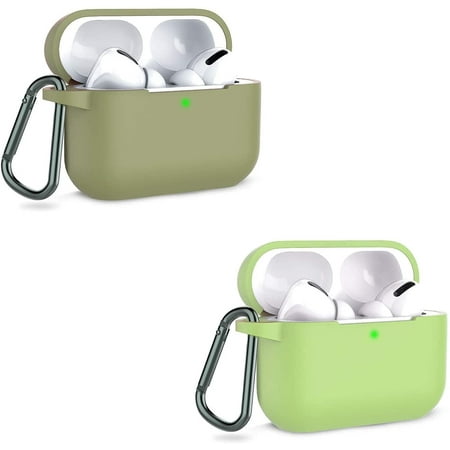 AirPods Pro Case with Keychain (2 Pack) (Matcha Green - Army Green ...
