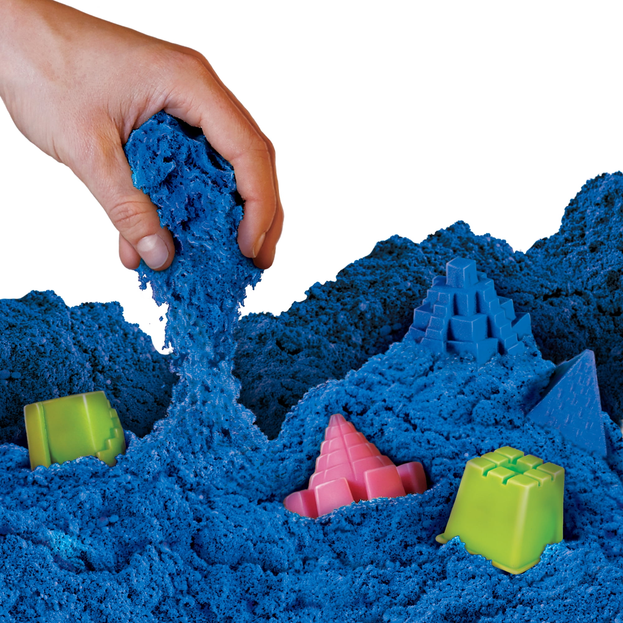 National Geographic Play Sand - 12 lbs of Sand with Castle Molds (Blue ...