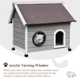 Rockever Weatherproof Outdoor Cat House, Small Pet Shelter with Dome ...