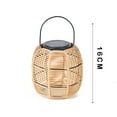 TERGAYEE Rattan Hand-Woven Lighting Fixture, Bamboo Solar Lantern ...