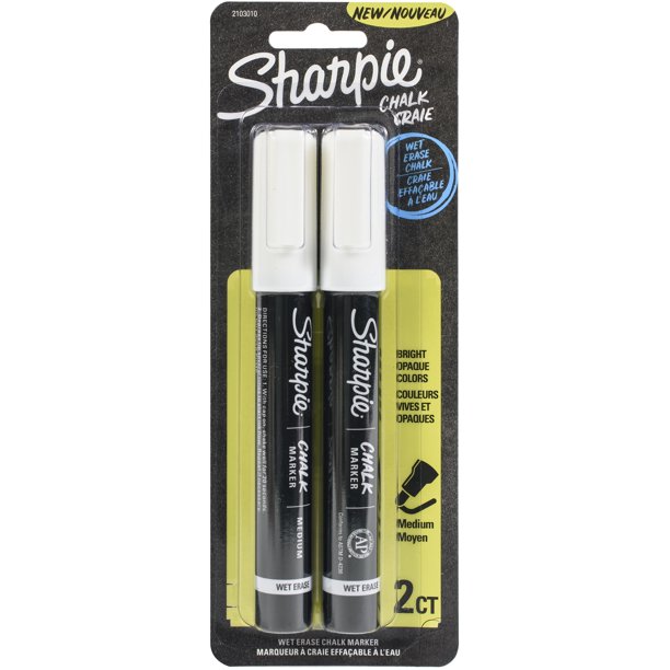 Sharpie Wet Erase Chalk Marker 2/Pkg-White - Walmart.ca