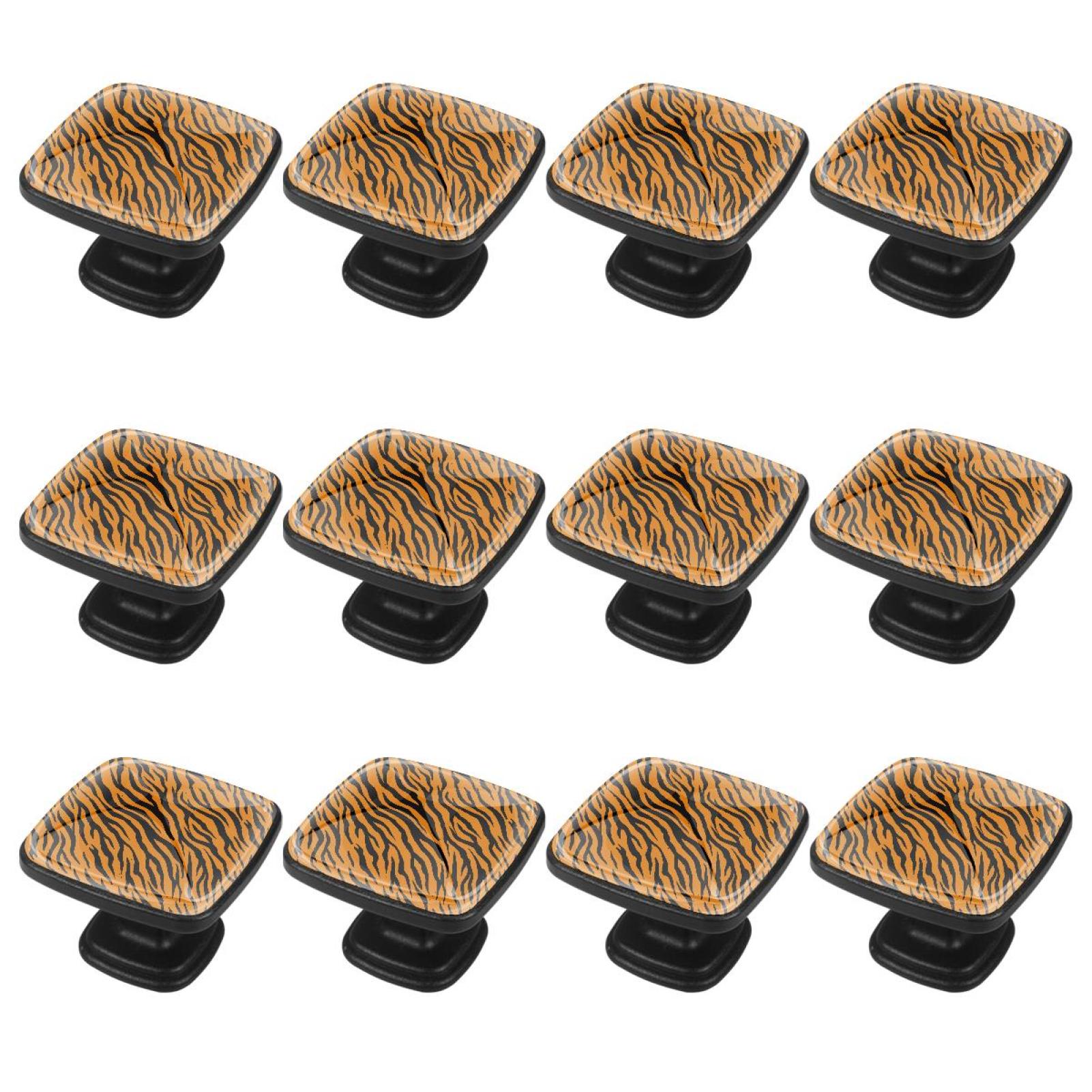 12 Pcs Cabinet Handle Drawer Pulls Tiger Skin Texture Knobs with Screws ...