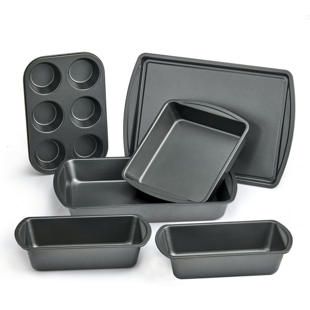 Mainstays 6 Piece Non-Stick Bakeware Sets, Easy for Release and Clean ...