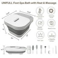 UNIFULL Deluxe Collapsible Foot Spa Bath: Deep Foot Soaker, Heat and ...