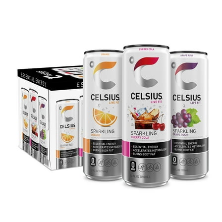 CELSIUS Fizz Free Energy Drinks Variety Pack, Zero Sugar, 7 Essential ...
