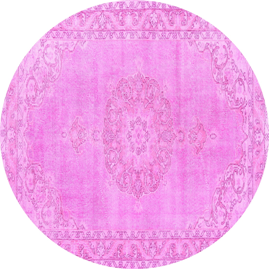 Ahgly Company Indoor Round Persian Pink Traditional Area Rugs, 8' Round ...