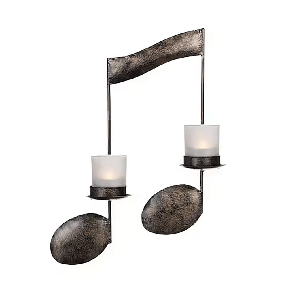 Music Note Wall Sconce, Music Note Candle Holder, Treble Clef Wall ...