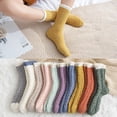 13 Pairs Women Winter Coral Fuzzy Slipper Socks Sweet Candy Color ...