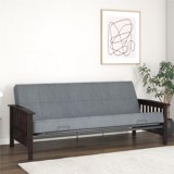 RealRooms Elbi High Weight Capacity Wooden Arm Futon Frame, Full Size ...