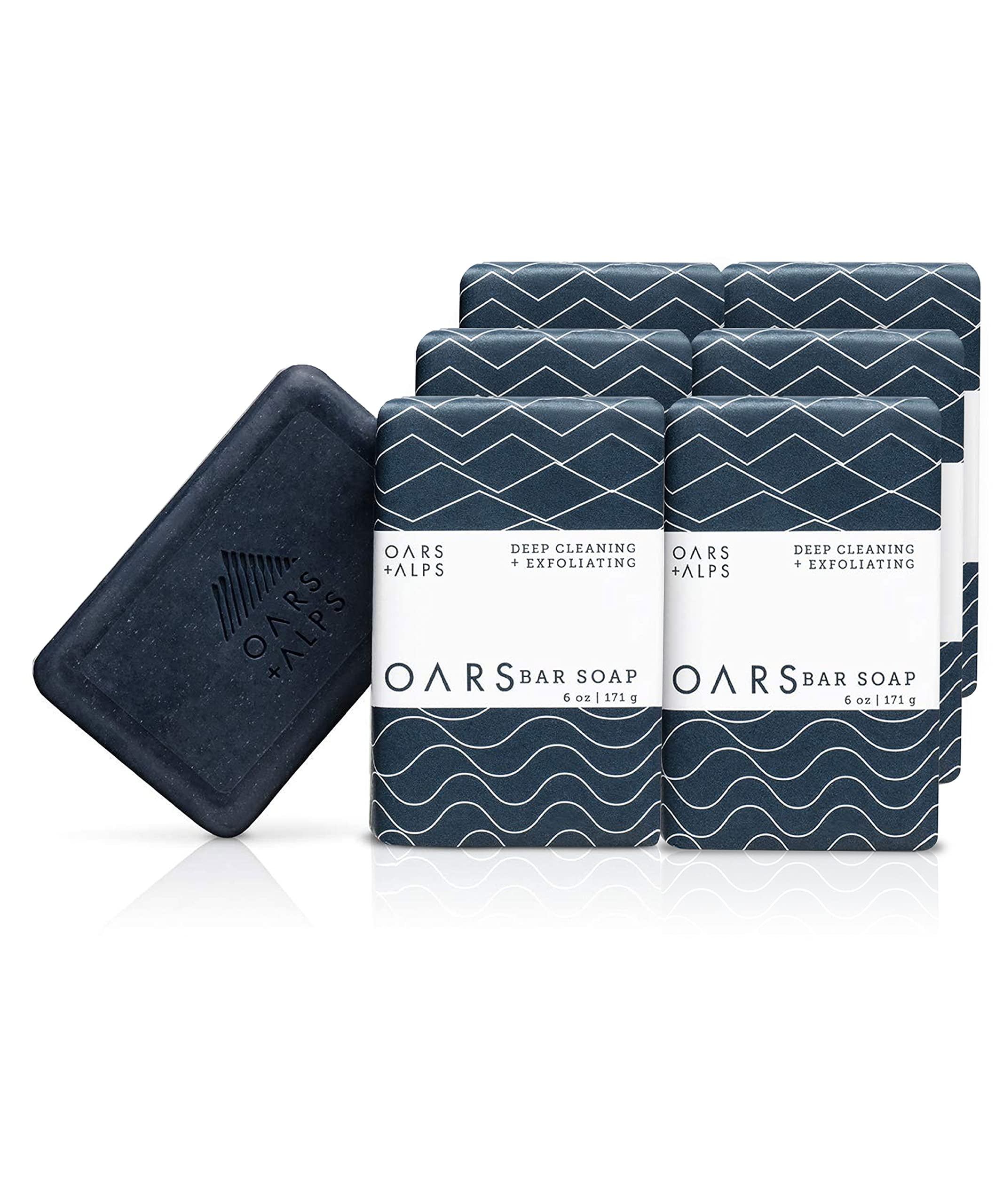 Soap Oars + Alps Blue Charcoal exfoliante para hombre, 180 ml, paquete ...