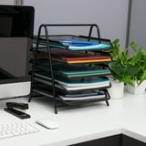 Mind Reader Desk Organizer with 5 Sliding Trays, Black - Walmart.com