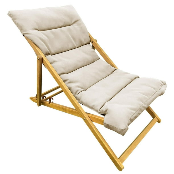 Chaise transat d'extérieur F.Corriveau International avec coussin ...