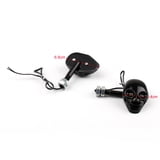 Motorcycle Skull Head Turn Signal Indicator Blinker, 12V LED Amber ...