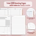 Half Meeting Half Note - 7.5"x10" Professional Notebooks for Work - 160 ...