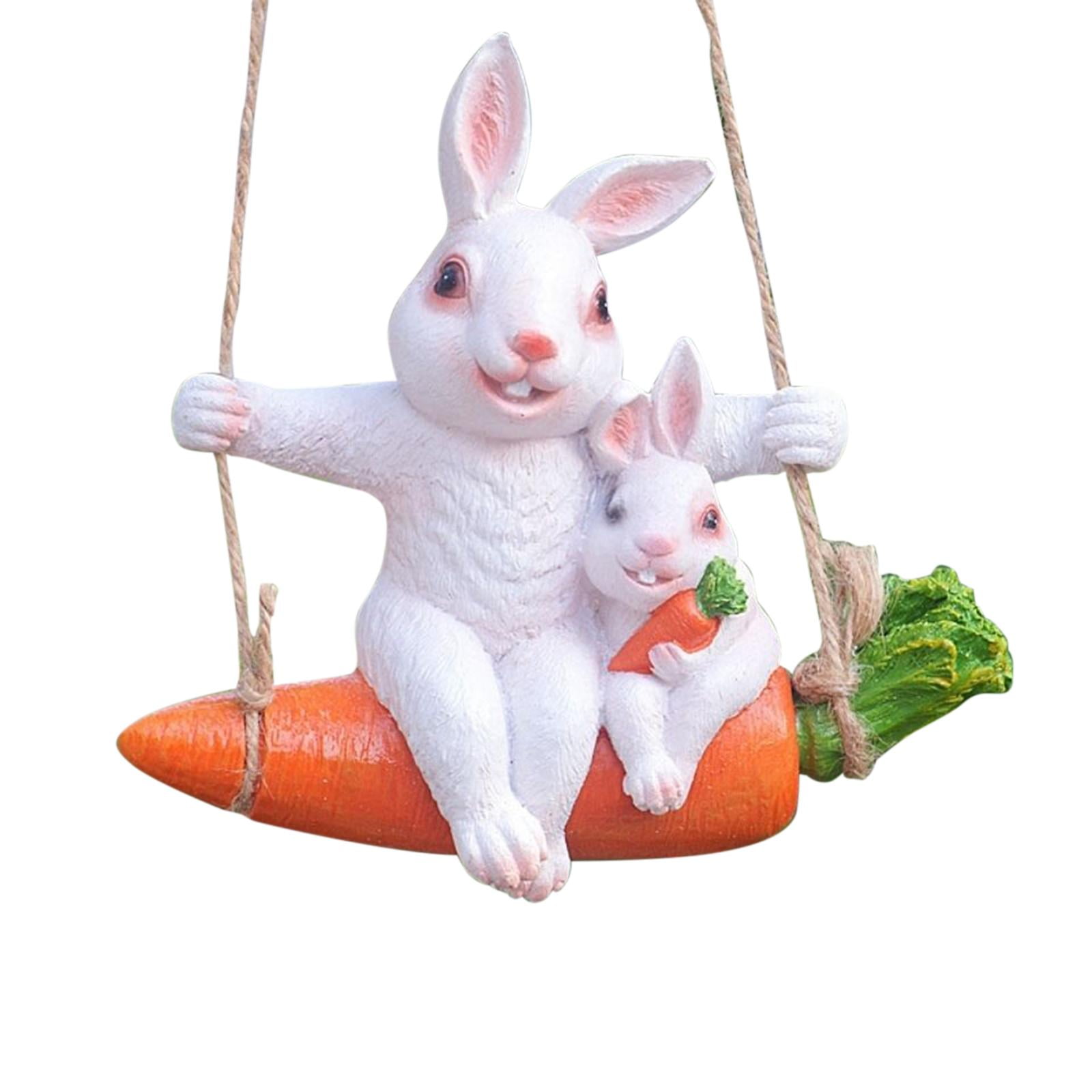 Hanging Swing Animal Statue Garden Sculpture Decor Accessories ...