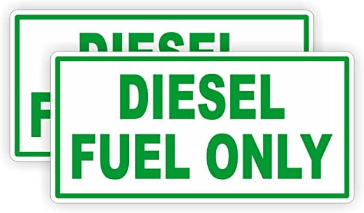 (2) Diesel Fuel Only Vinyl Decals | Stickers | Labels Fuel Transfer ...