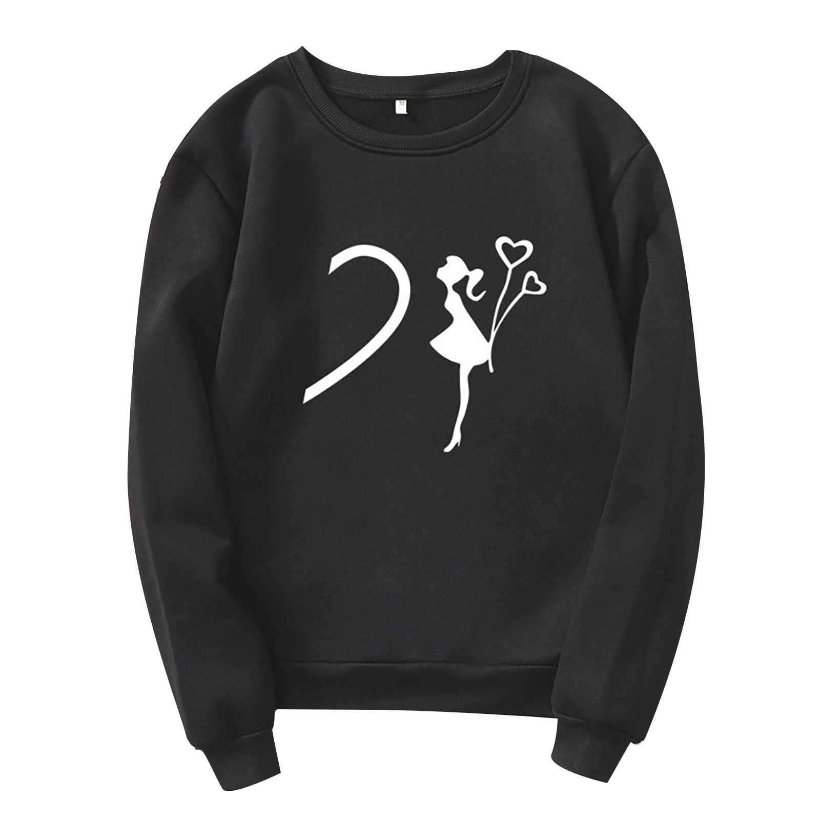 Click here for Lolmot Couple Print Plus Velvet Long Sleeve Round... prices