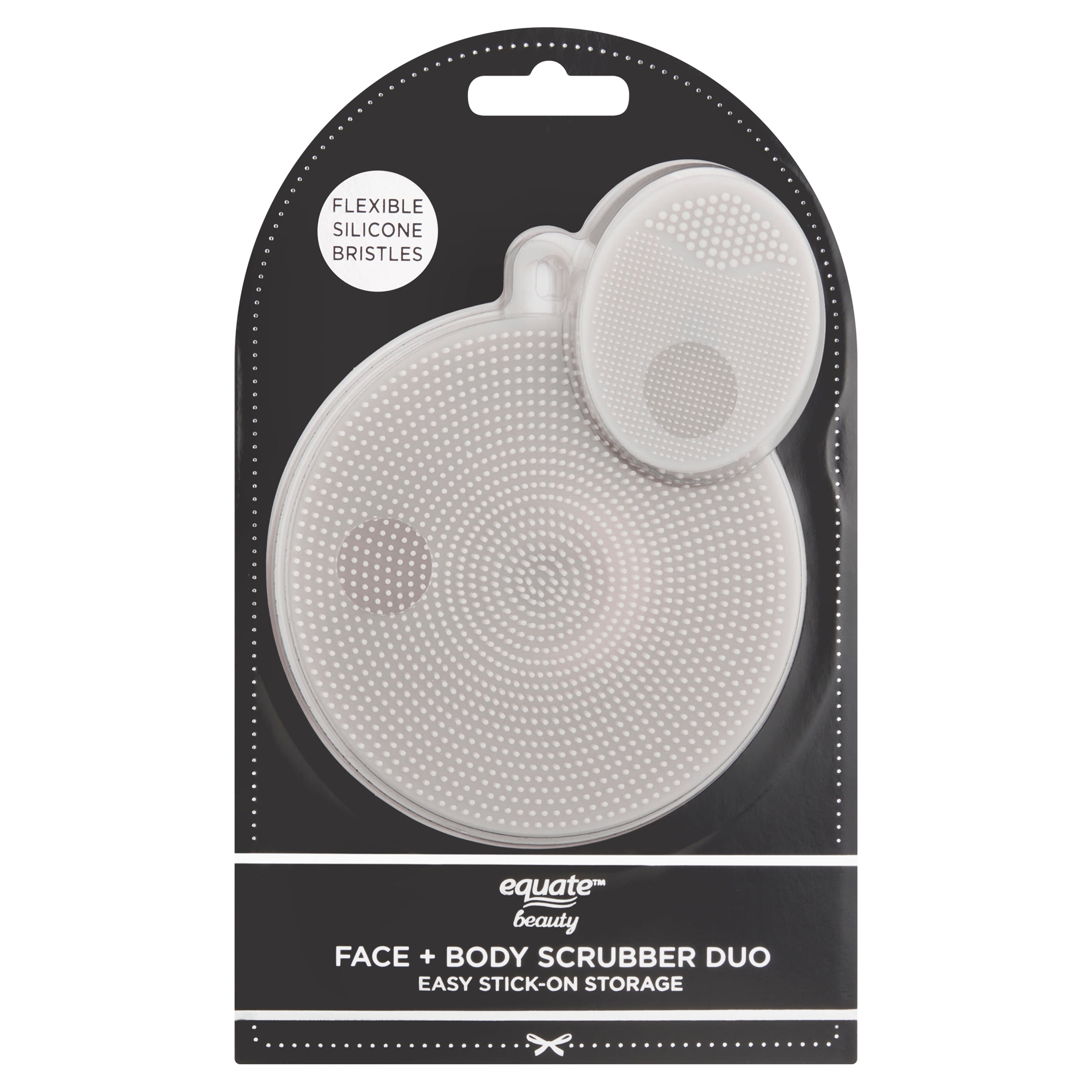 Equate Beauty Silicone Scrubber Duo for Face & Body, Pore Cleansing ...