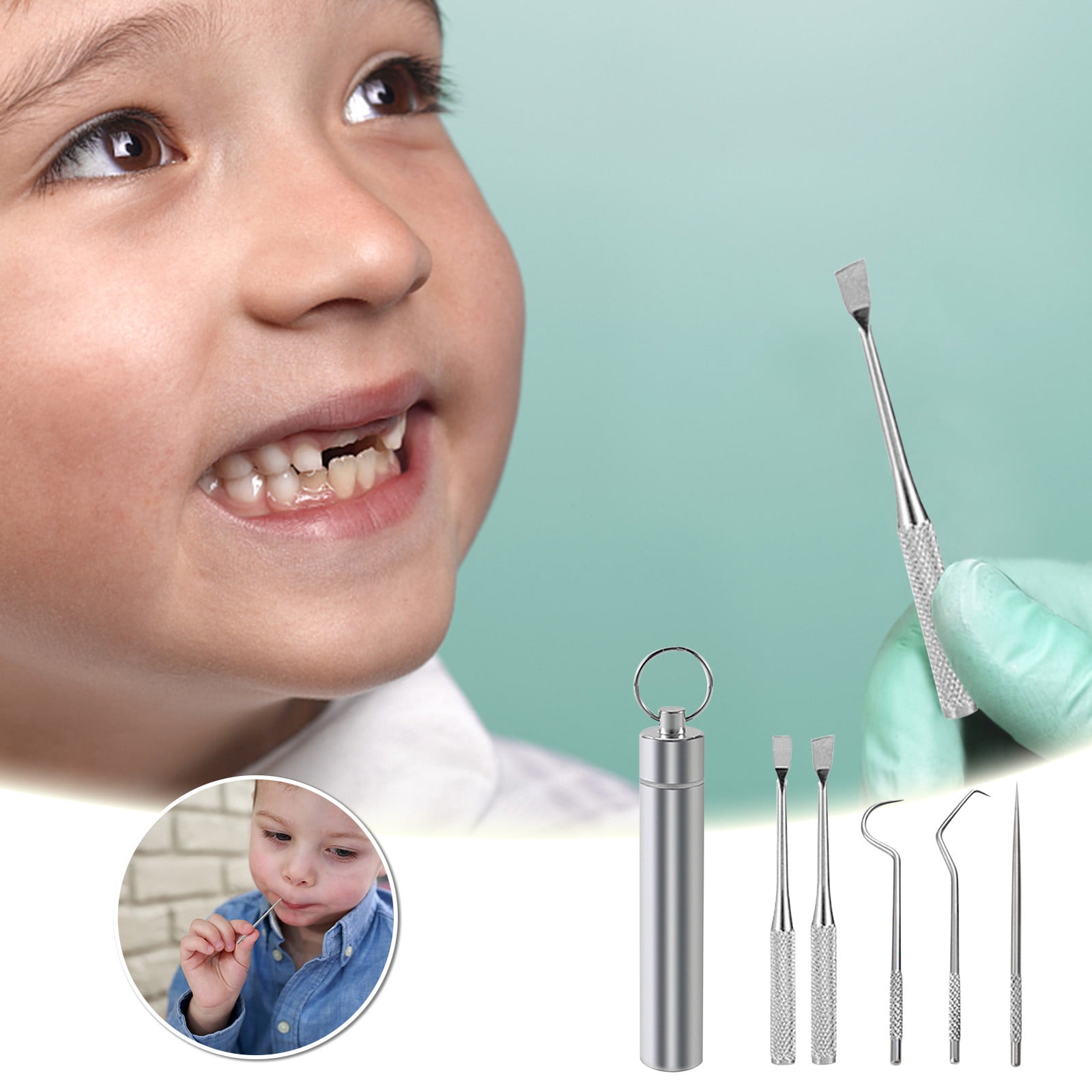 Click here for Clearance Sales Naittoop 304 Metal Tooth Picking T... prices