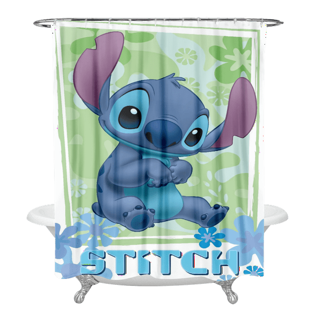 Lilo And Stitch 3d Printed Shower Curtain Waterproof Bathroom Sets Window