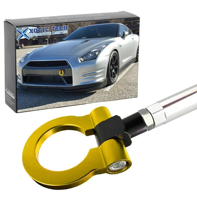 Xotic Tech Front Track Racing CNC Aluminum Gold Tow Hook JDM Compatible ...