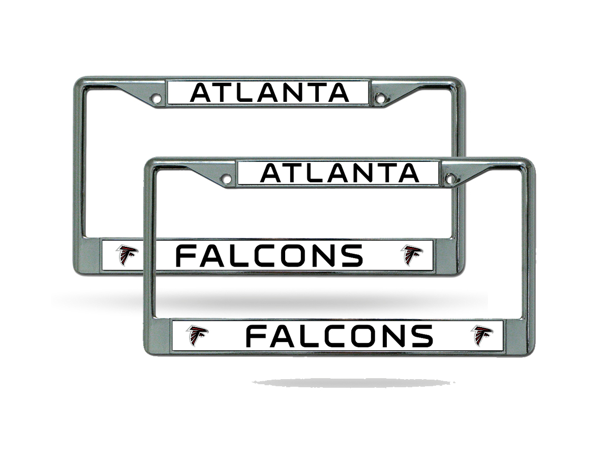 Atlanta NFL Falcons Chrome Metal (2) License Plate Frame Set - Walmart.com