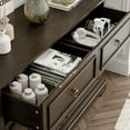 Homfa 47'' Wide Double Dresser, 6 Drawers, Bedroom Chest, Living Room ...