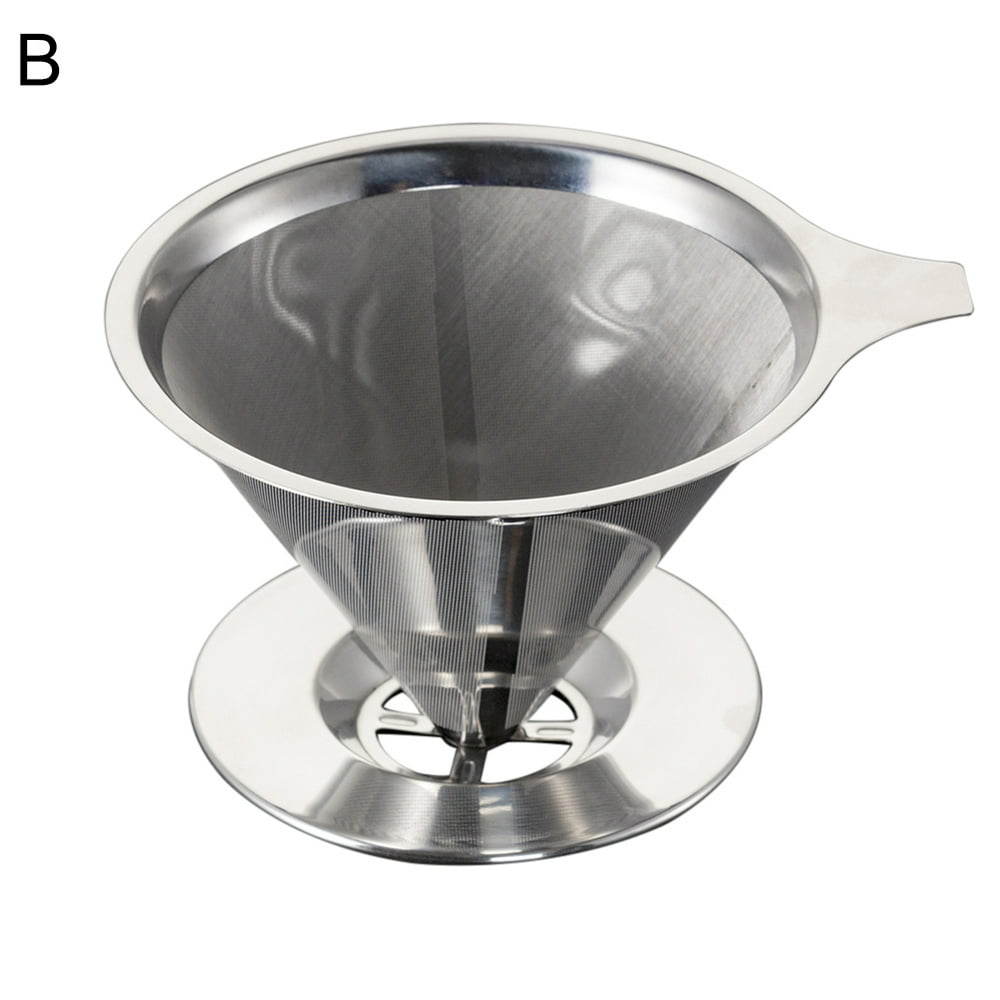 SANWOOD Reusable Stainless Steel Coffee Dripper Mesh Filter Strainer ...