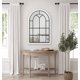 Kate and Laurel Joffrey Farmhouse Arched Mirror, 24 x 36, White, Rustic ...