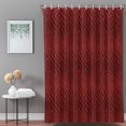 Bathroom Shower Curtain Deep Red Faux Leather Art Waterproof Shower ...