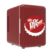Dr Pepper Electric Beverage Refrigerator, Portable 6-Can Mini Fridge ...